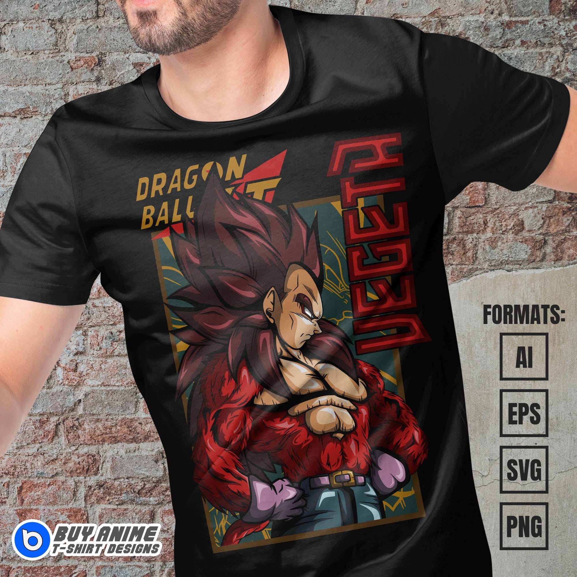 Premium Anime Vector Template, Anime Png for Shirts, Svg, Ai, Eps, Png ...