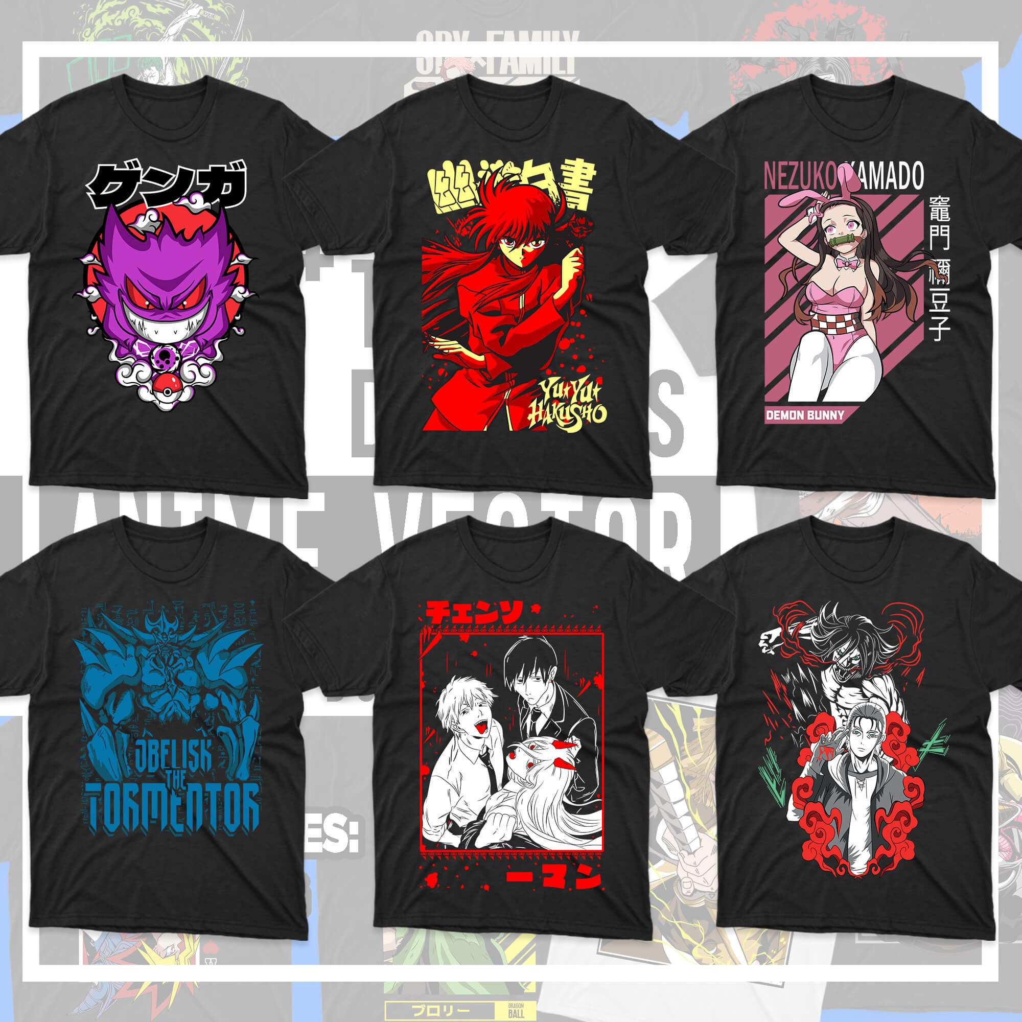 700 Anime Vector T-shirt Designs Ultimate Bundle Templates - Etsy