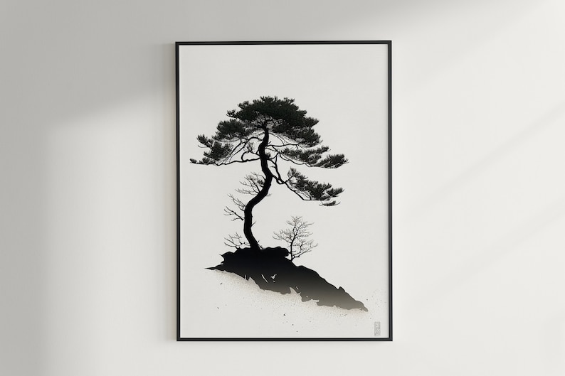 Japanese Tree Art Print, Vintage Landscape Poster (digital Download) - Etsy