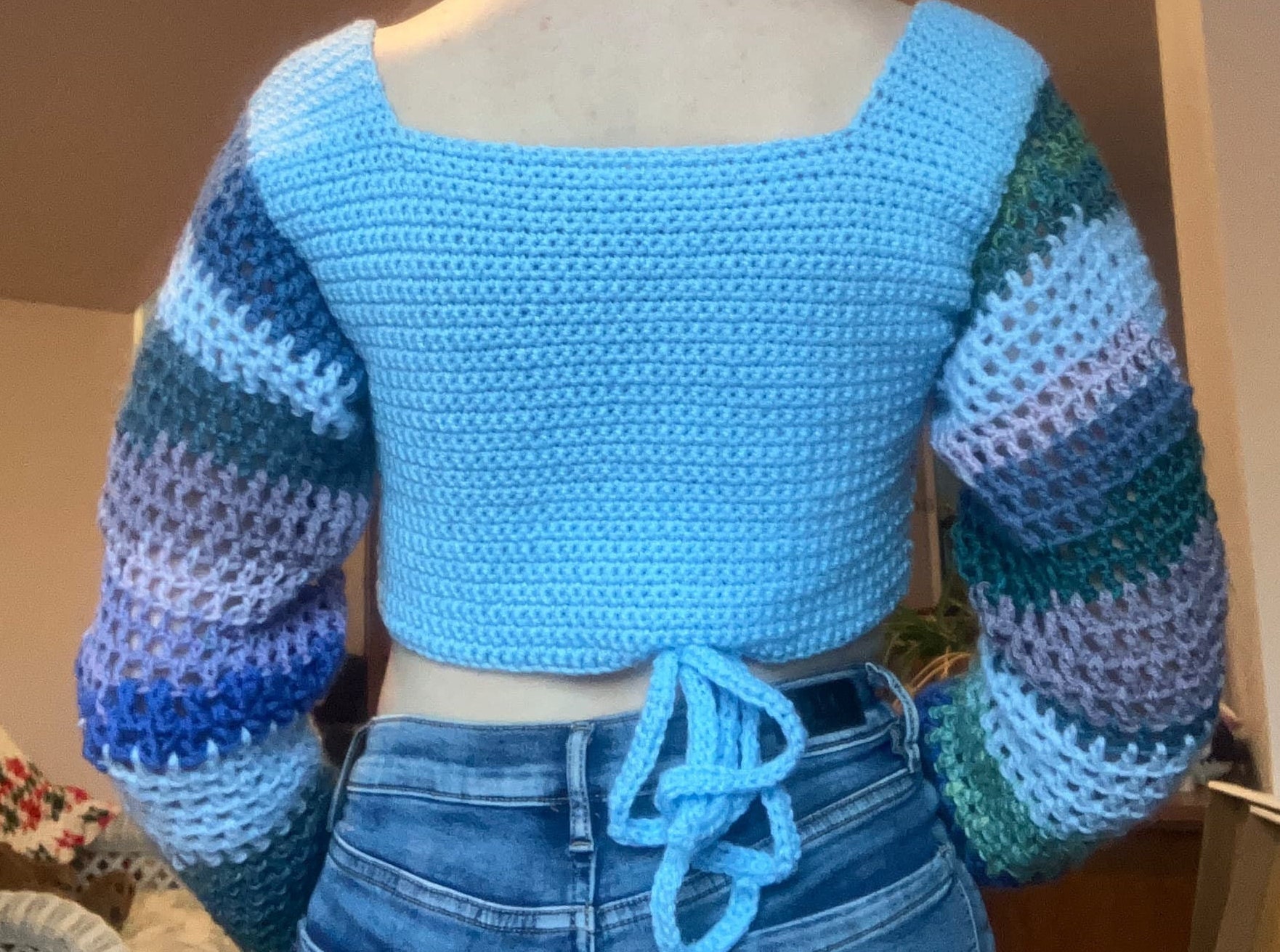 Phoebe Long Sleeve Top Crochet PATTERN - Etsy