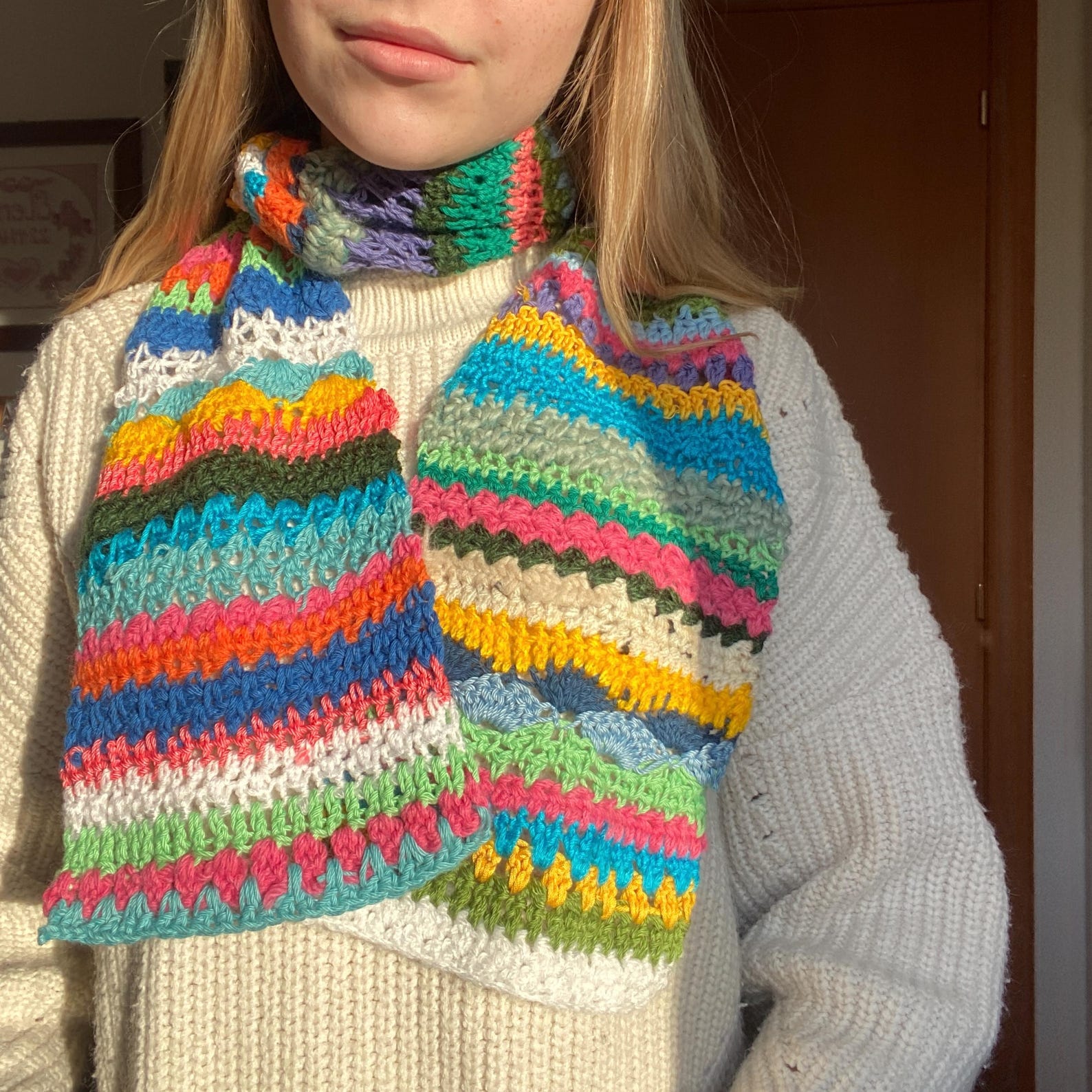 Scrappy Scarfy PDF Pattern/ Scrap Yarn Crochet Pattern - Etsy