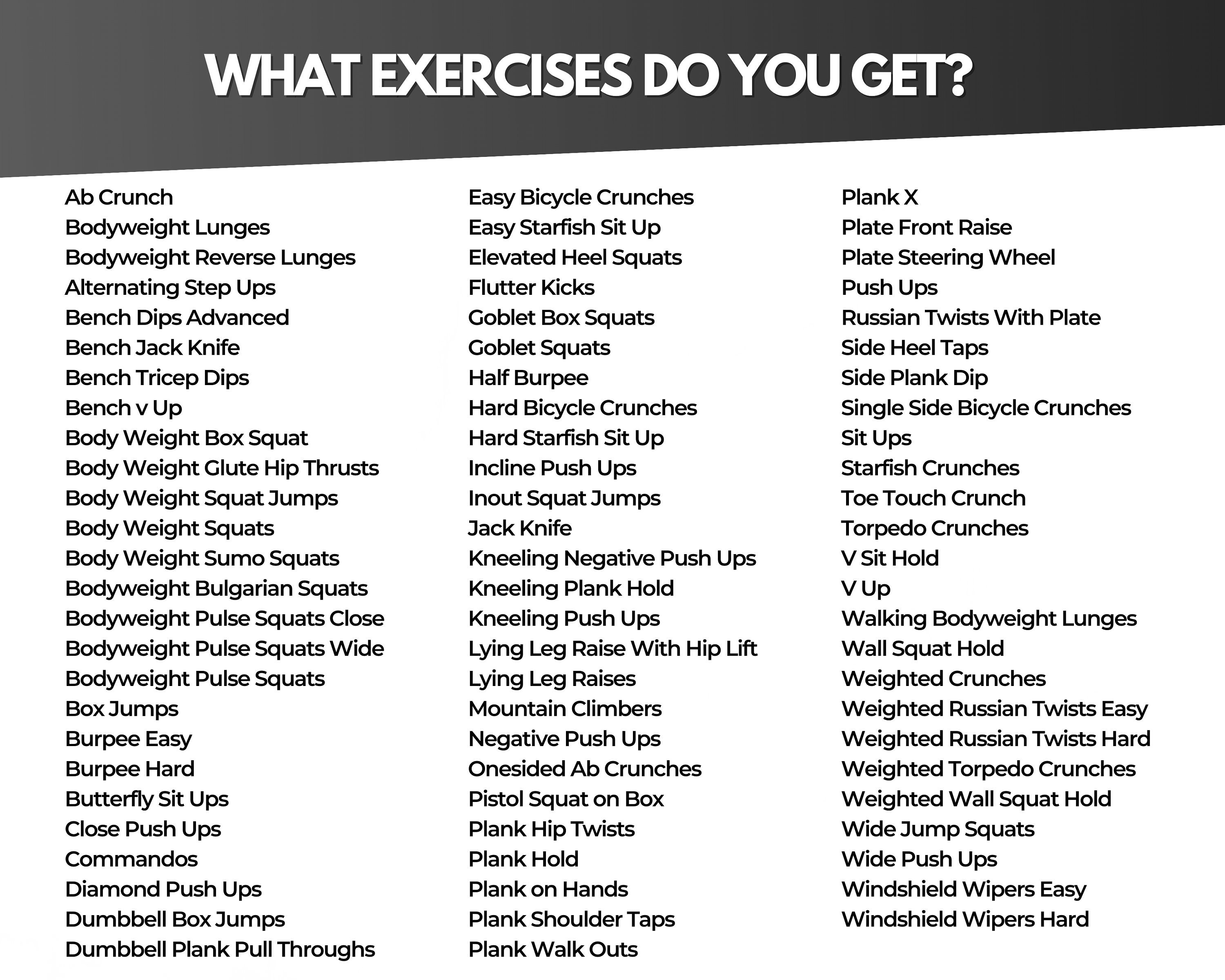 Bodyweight Exercise Bundle Exercise Videos Fitness Coach - Etsy