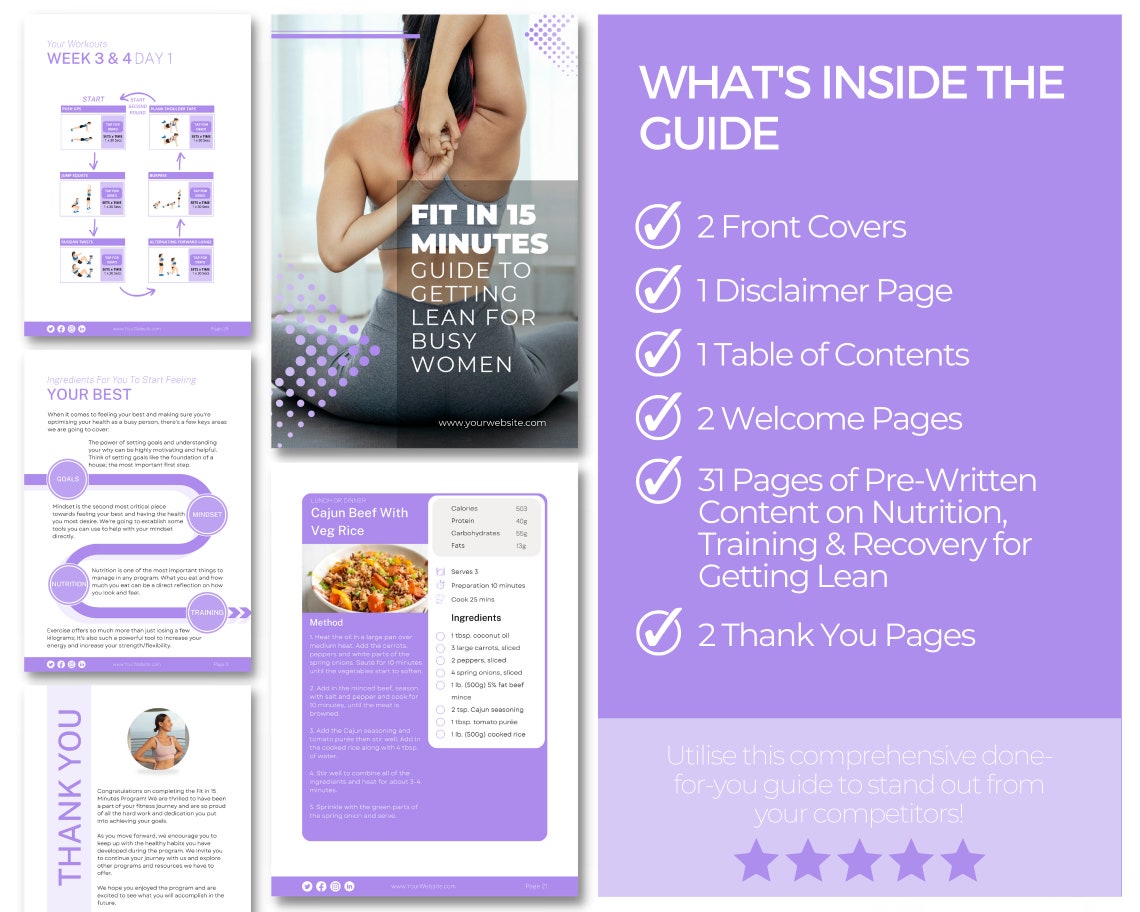 4-week Weight Loss Program 30-day Program Fitness Program - Etsy