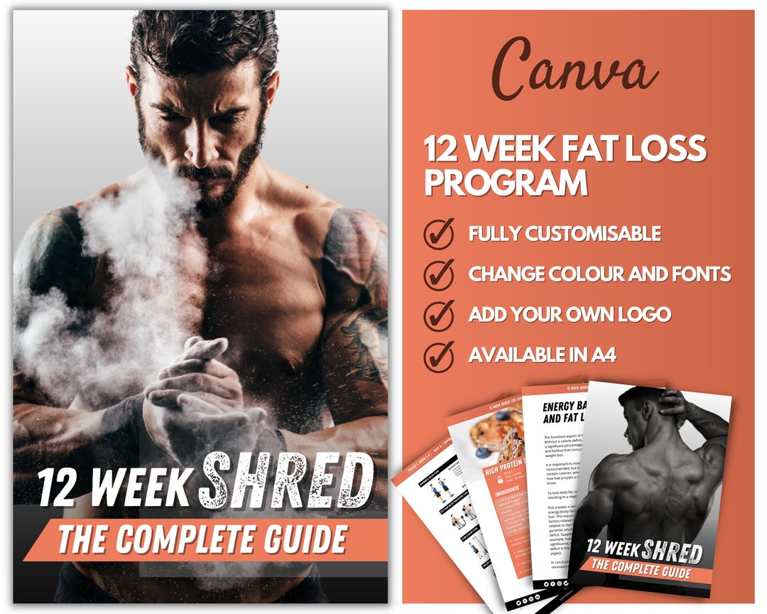 12 Week Fat Loss Program for MEN, Program Template, Health Coaching ...