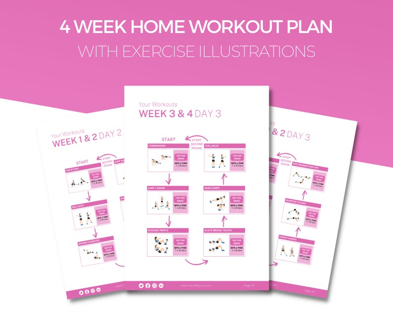 4-week Weight Loss Program 30-day Program Fitness Program - Etsy
