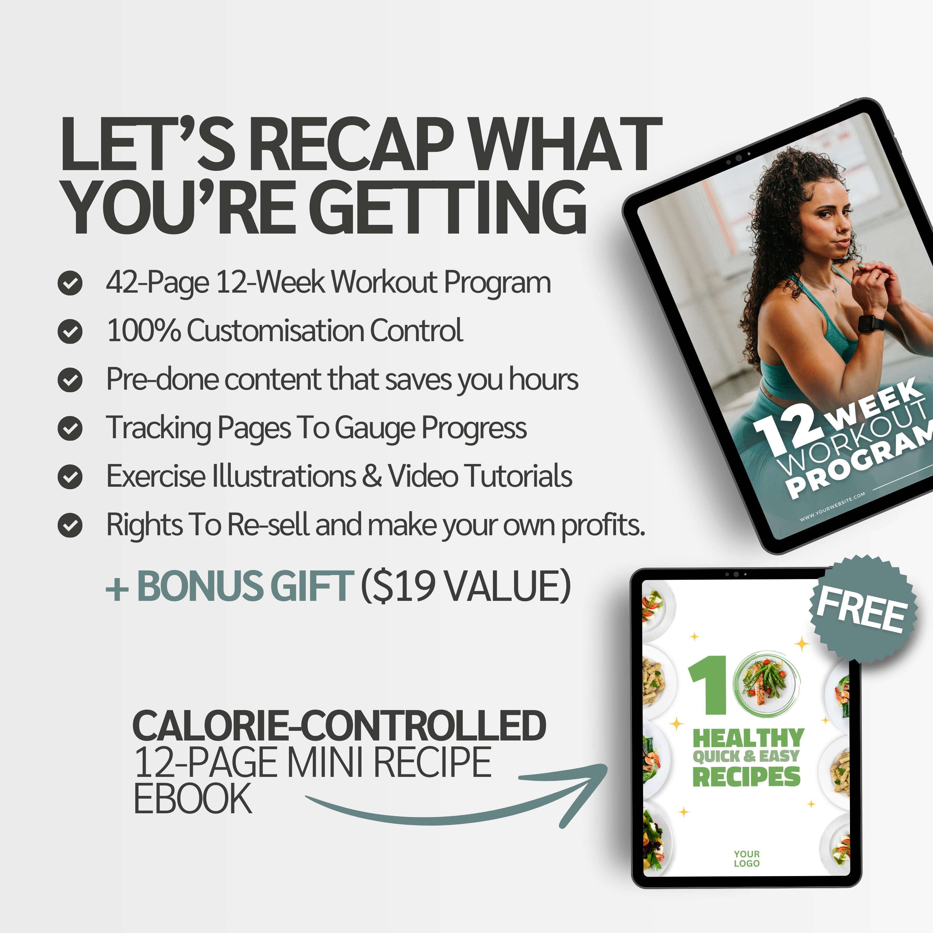 12 Week Workout Program for Women, Program Template, Health Coaching ...