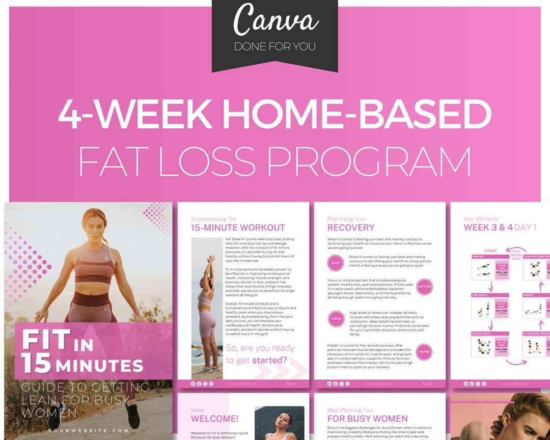 4-week Weight Loss Program 30-day Program Fitness Program - Etsy