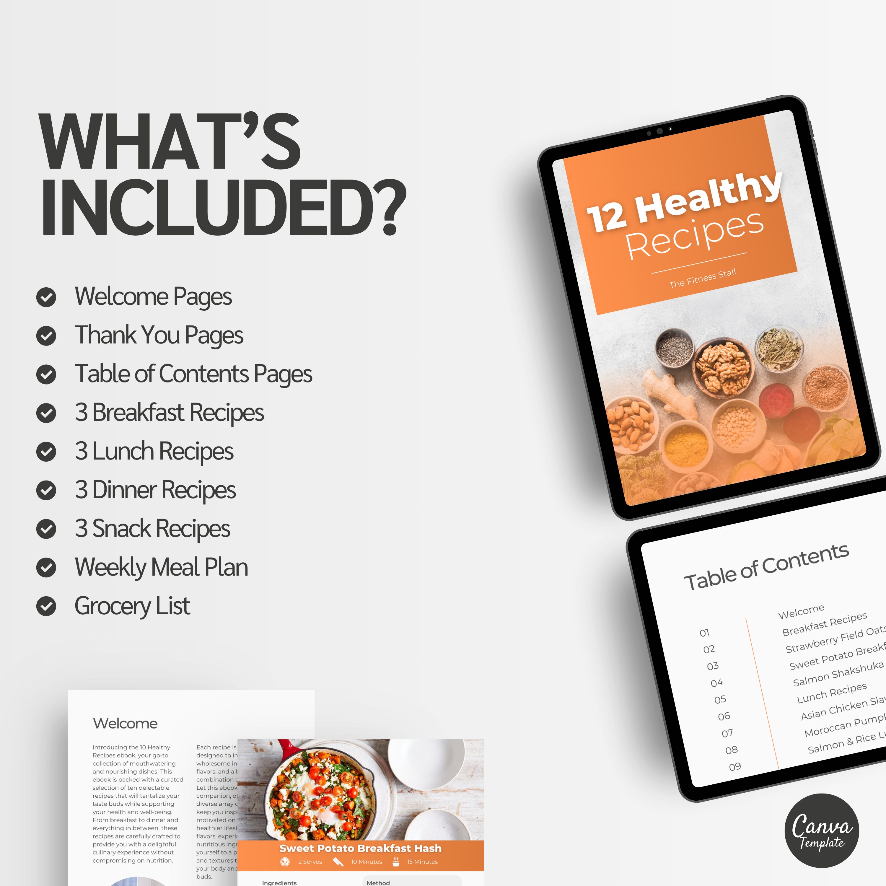Editable Cookbook Template, Recipe PDF Template, Personal Trainer ...