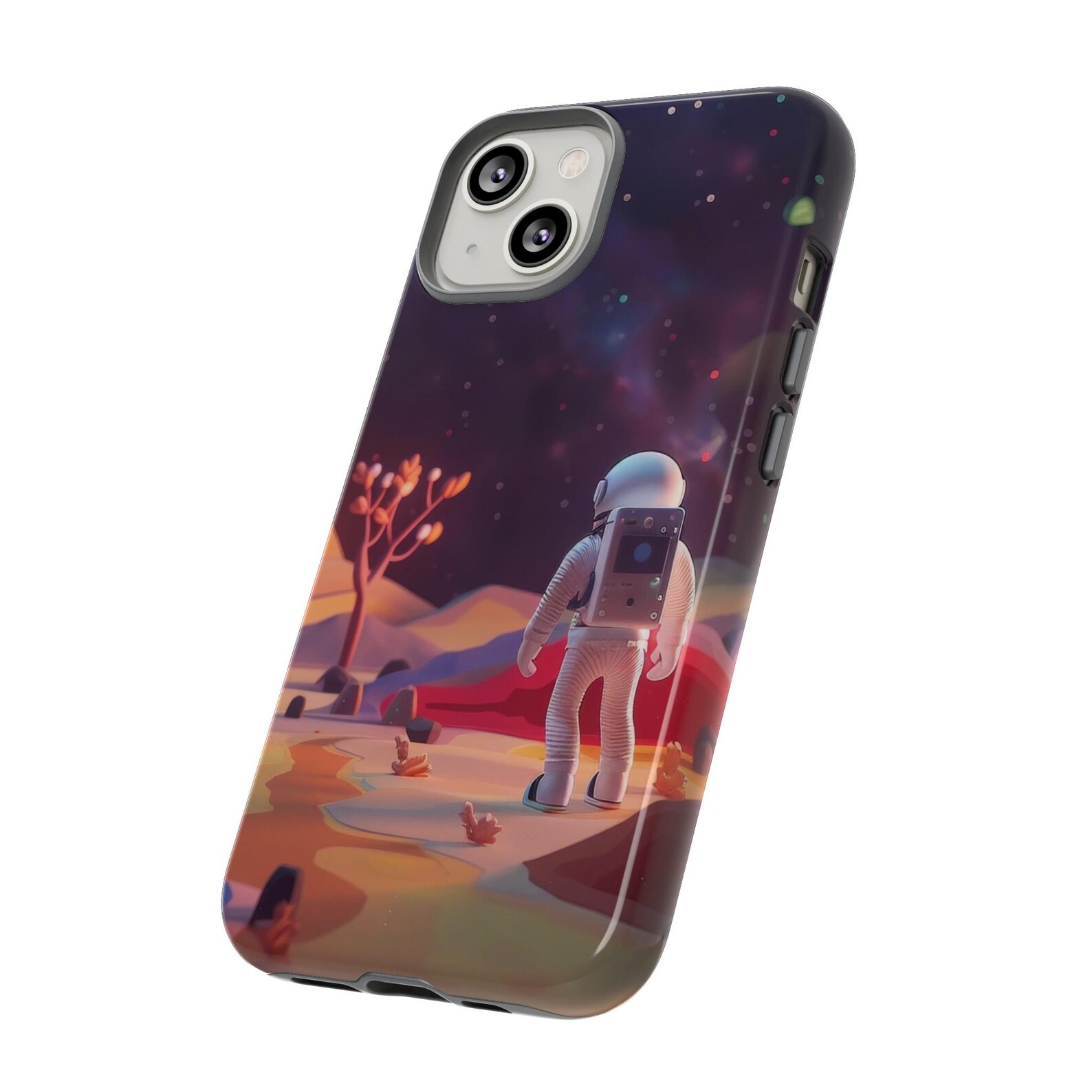 Cartoon Astronaut on Alien Planet Phone Case - Custom Protective Cover ...