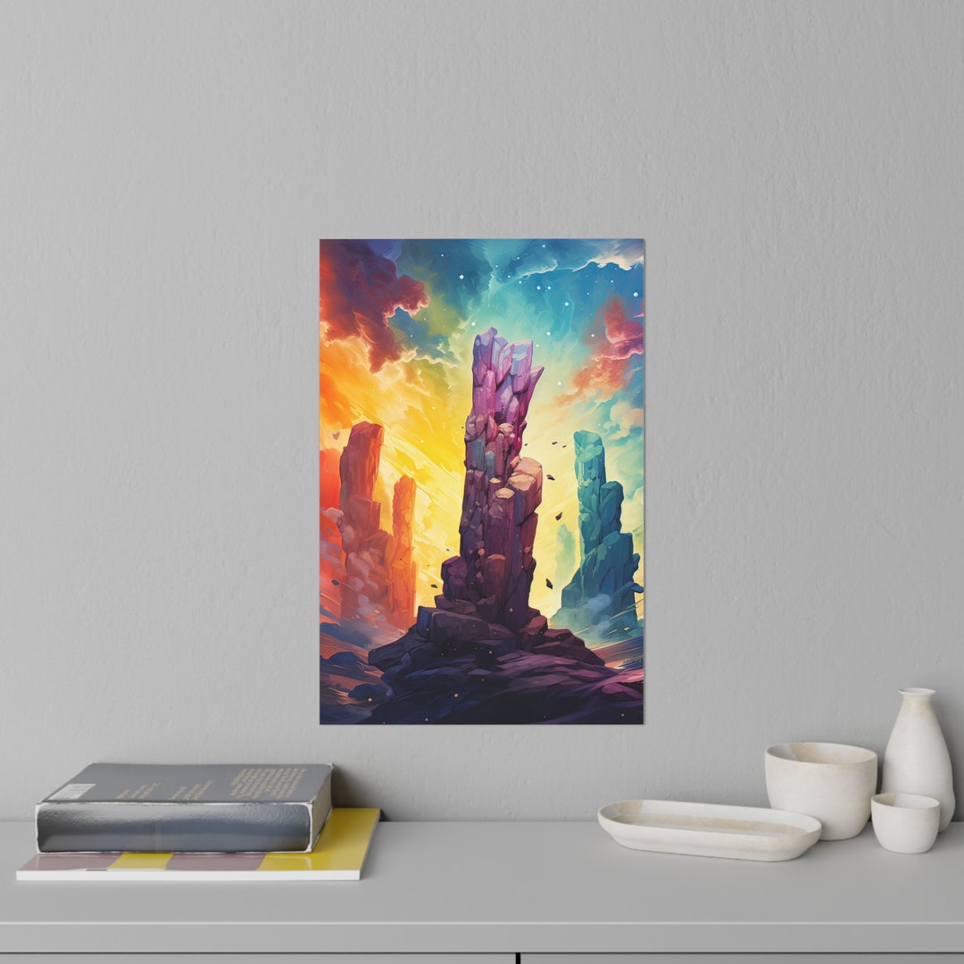 Earth's Pillars of Creation Rock Formation Art Cosmic-inspired ...