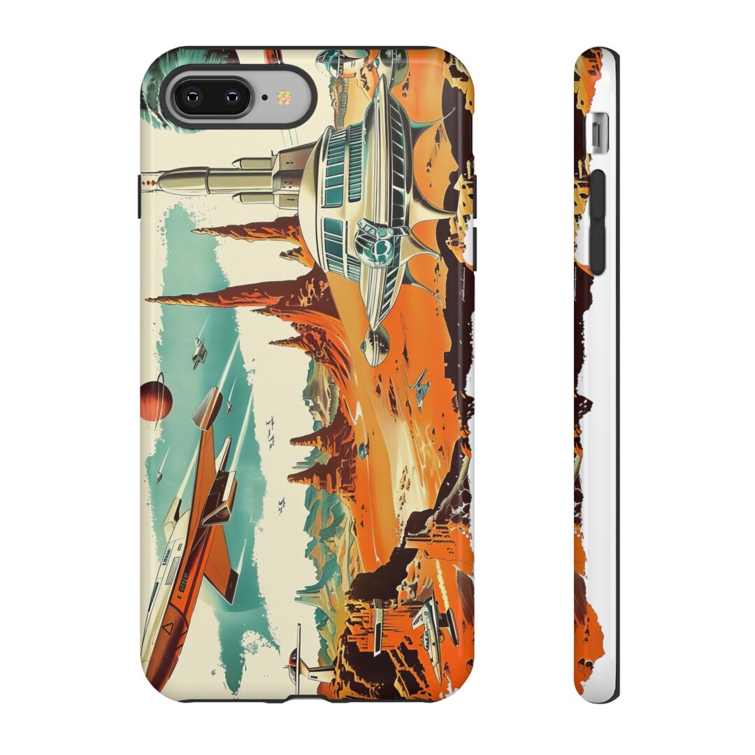 Retro Futuristic Mars Colony Phone Case - Custom Protective Cover for ...