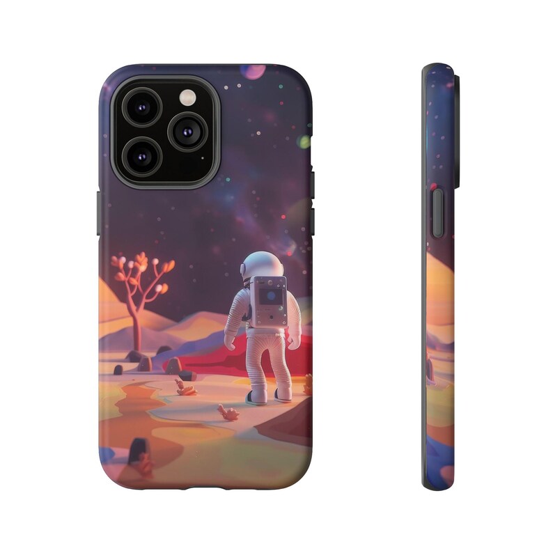 Cartoon Astronaut on Alien Planet Phone Case - Custom Protective Cover ...