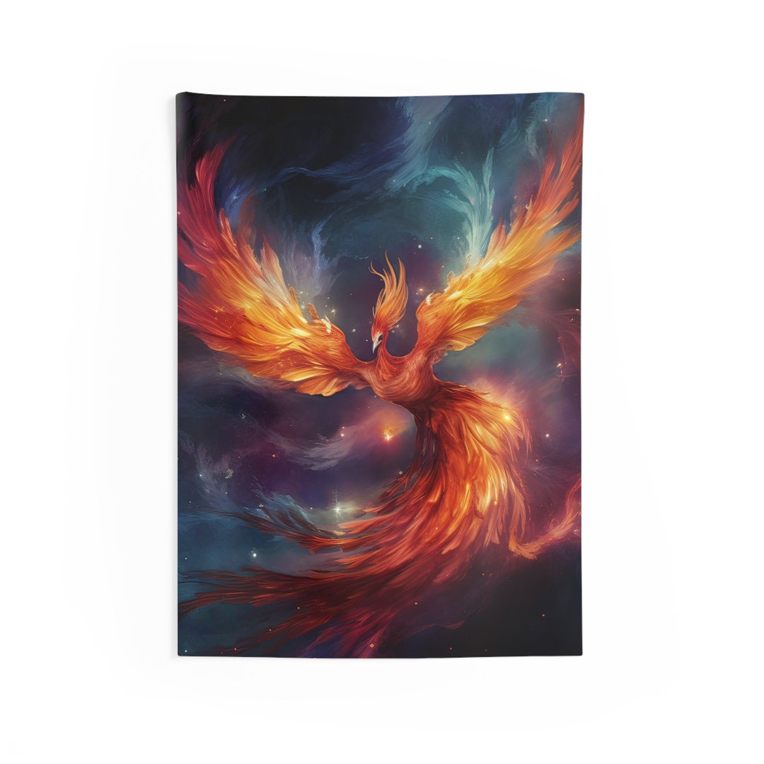Celestial Phoenix Nebula Wall Tapestry - Intergalactic Artistry - Etsy