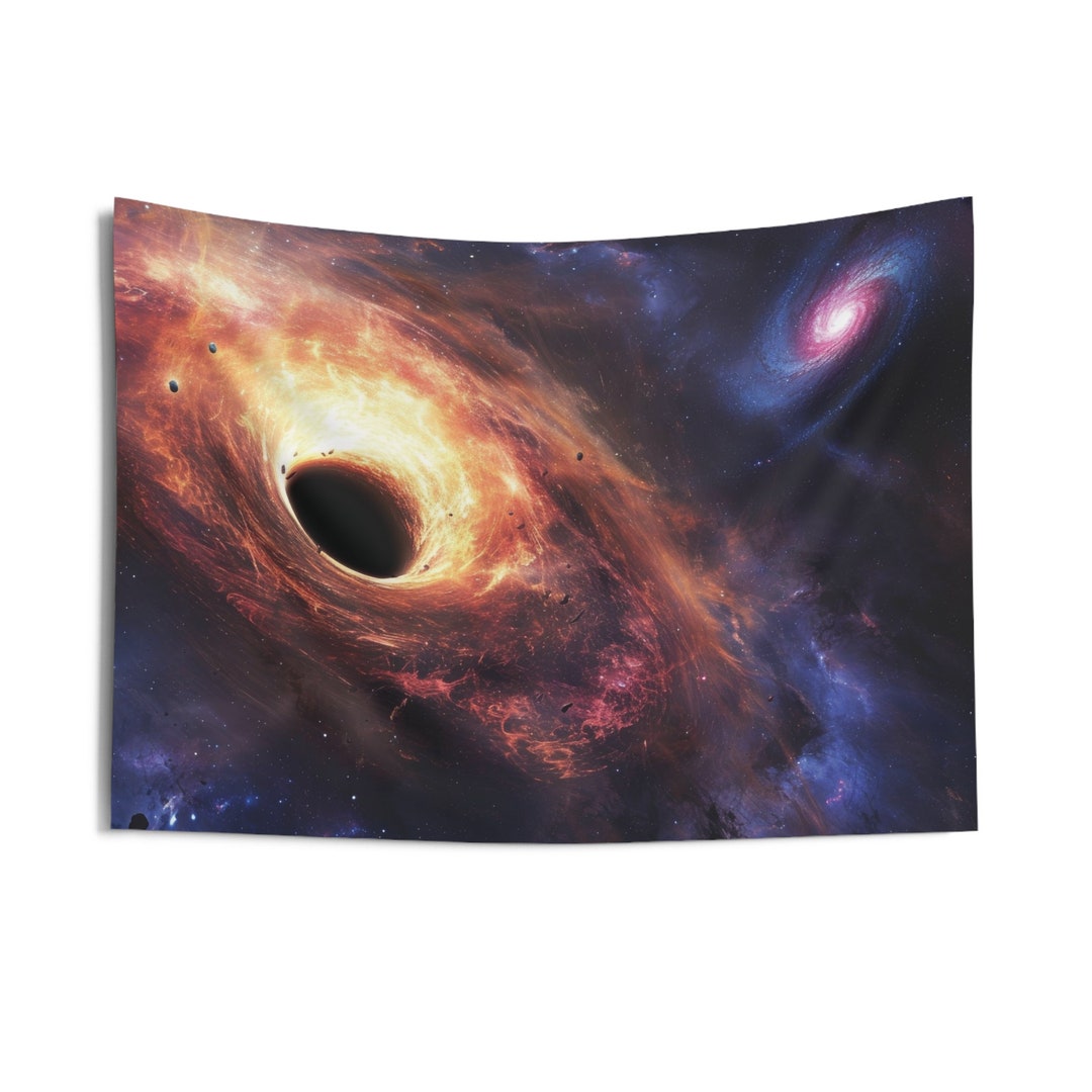 Black Hole & Galaxy Wall Decor - Cosmic Vortex Art, Intergalactic Space ...
