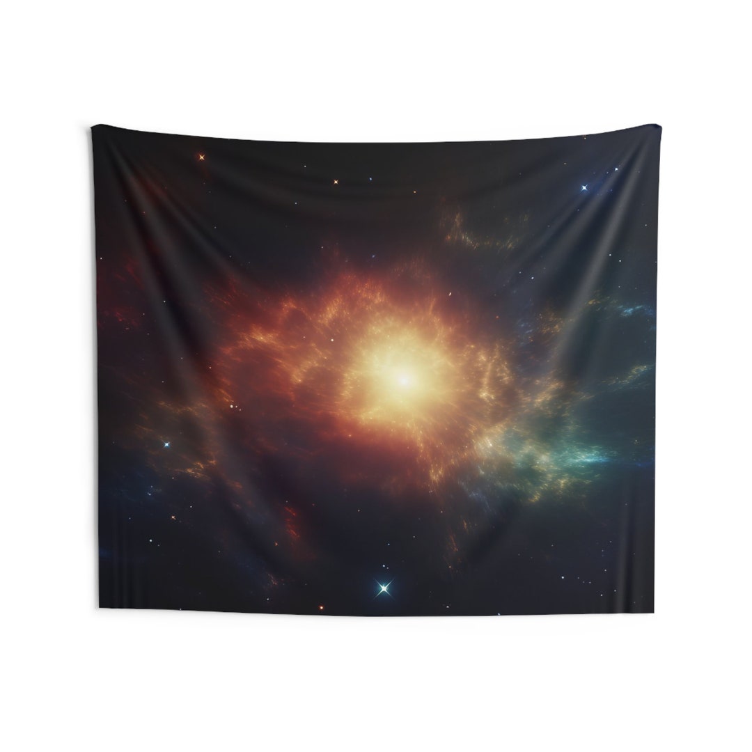 Stellar Nebula Tapestry - Cosmic Wall Art, Durable Polyester Fabric ...