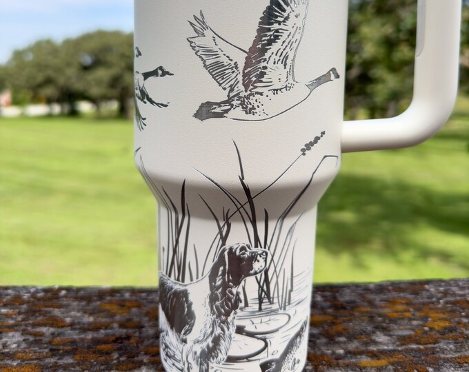 Laser Engraved 40 Oz Stanley ~ Bird Hunt ~ Wildlife Geese Duck Bass ...