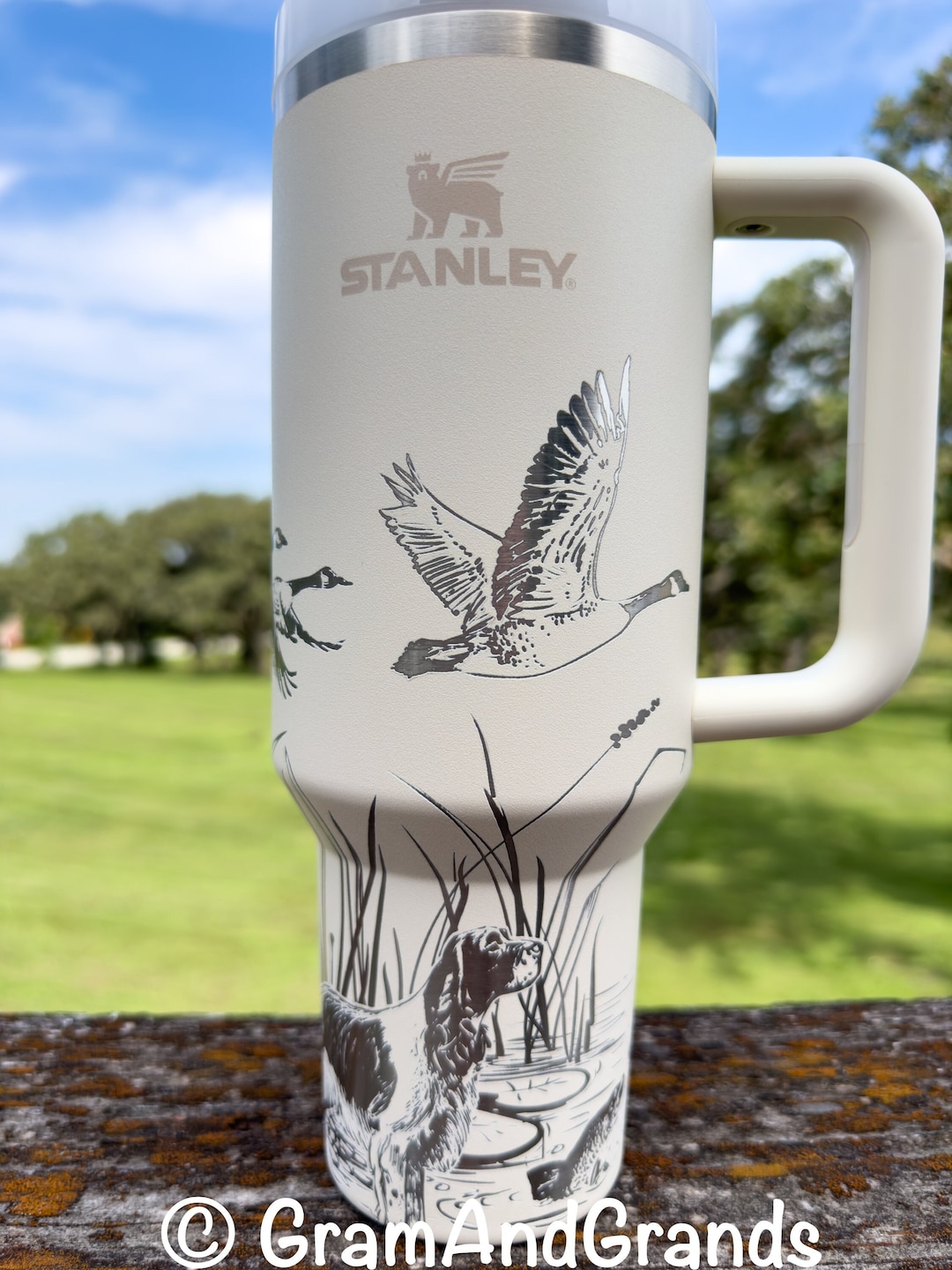 Laser Engraved 40 Oz Stanley ~ Bird Hunt ~ Wildlife Geese Duck Bass ...