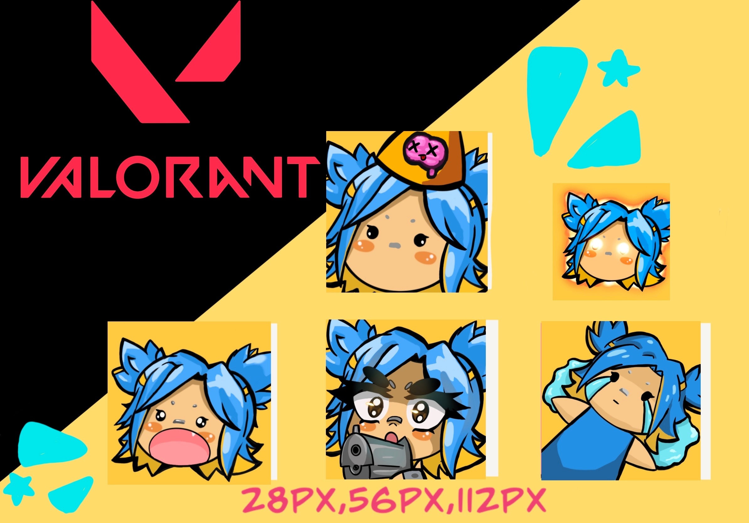 Valorant Chibi Neon Emotes for Twitch/discord - Etsy
