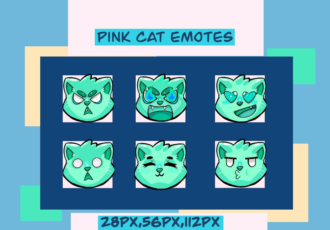 Cute Green Cats Emotes for Twitch and Discord - Etsy