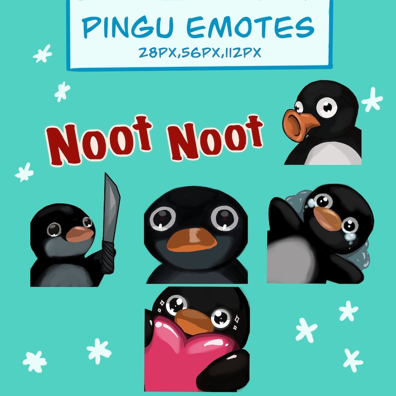 Pingu Emotes for Twitch and Discord - Etsy