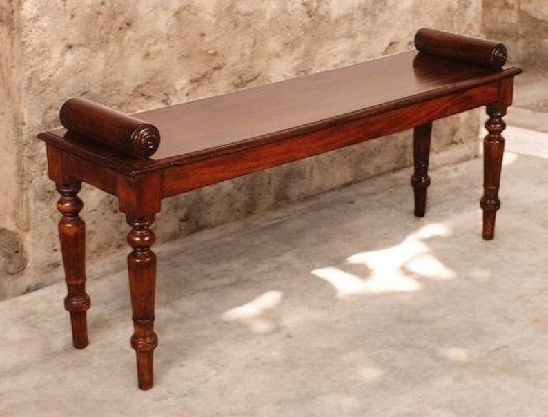 Reclaimed Teak Wood Entryway Bench, Handmade Traditional Leg Bench - Etsy