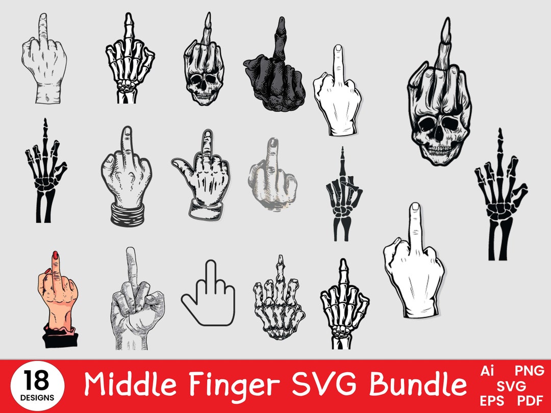 Mittelfinger SVG Mittelfinger Cricut Mittelfinger PNG - Etsy.de
