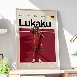 Romelu Lukaku Poster, AS Roma Poster, Football Download Poster, Romelu ...