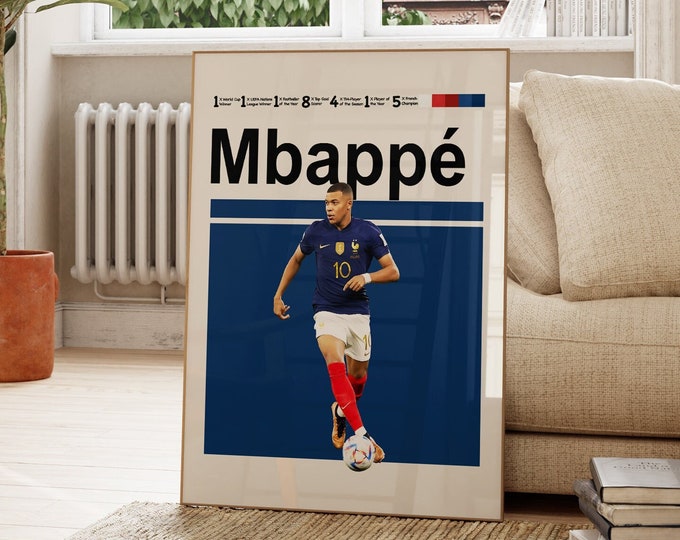 Kylian Mbappe 4K Poster - Etsy Canada