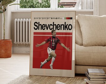 Andriy Shevchenko AC Milan Art Print - Etsy
