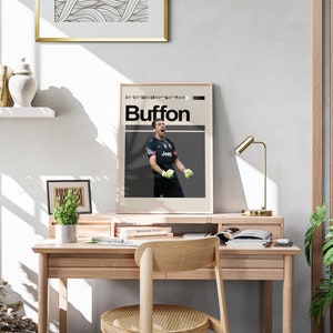 Gianluigi Buffon Poster. Juventus Football Team Poster, Minimalist Wall ...