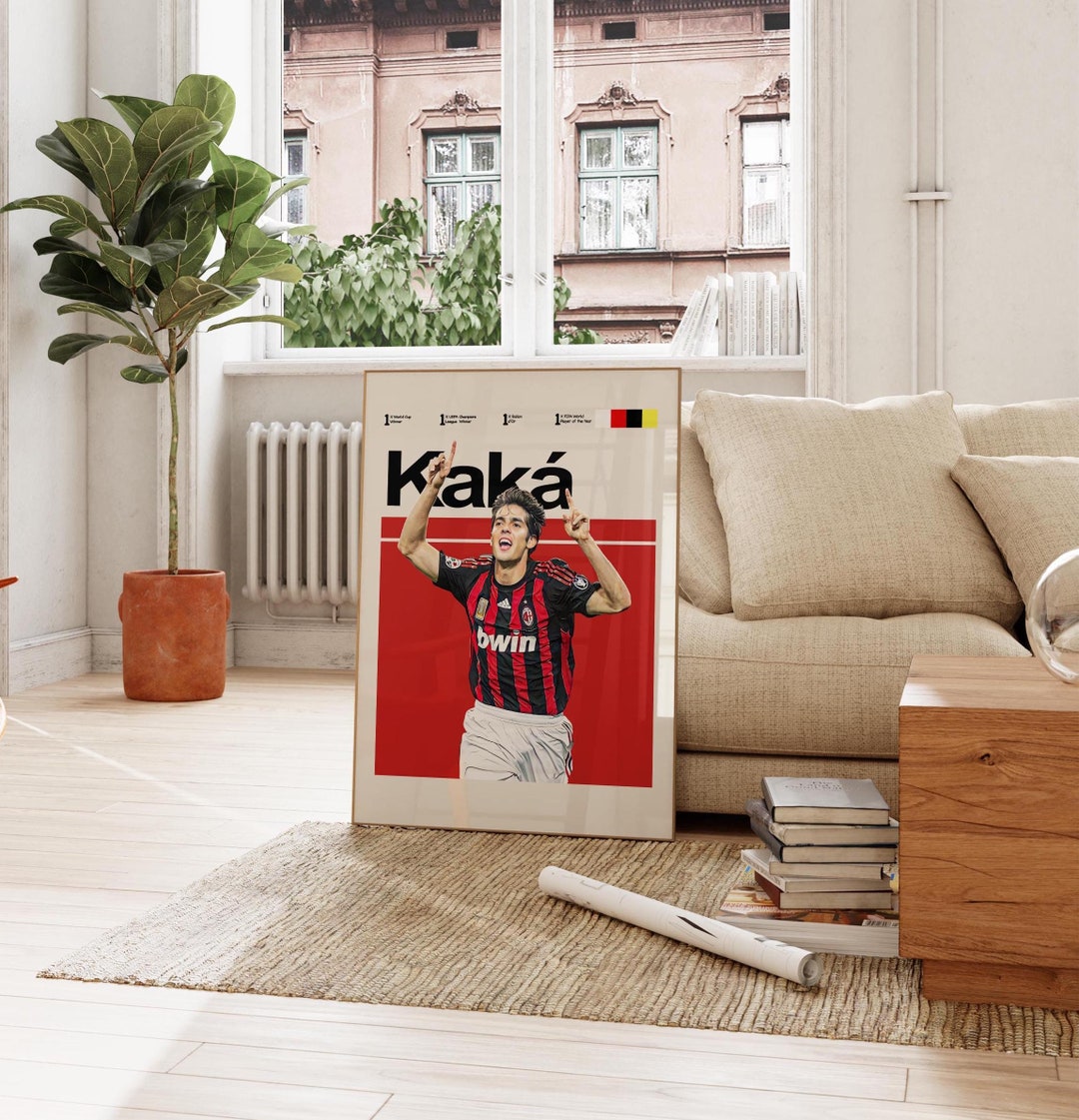 Kaka Poster, AC Milan Football Team Legend Kaká Leite Poster, Printable ...