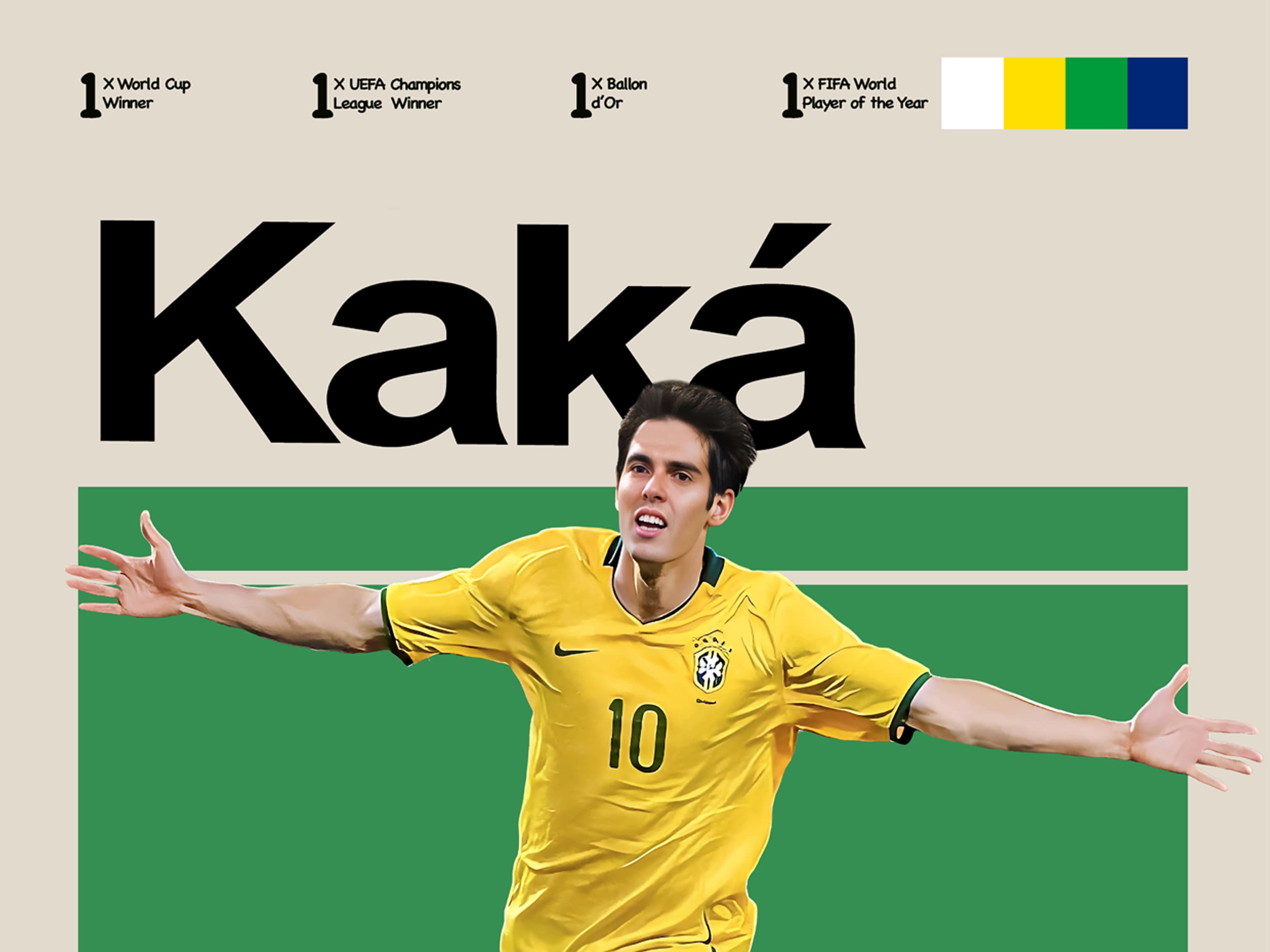 Kaká Poster Brazil Poster Football Wall Poster Kaka Print - Etsy
