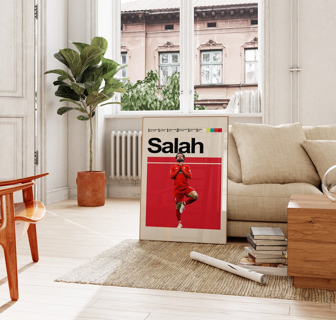 Mohamed Salah Poster, Liverpool Football Team, Printable Wall Decor ...