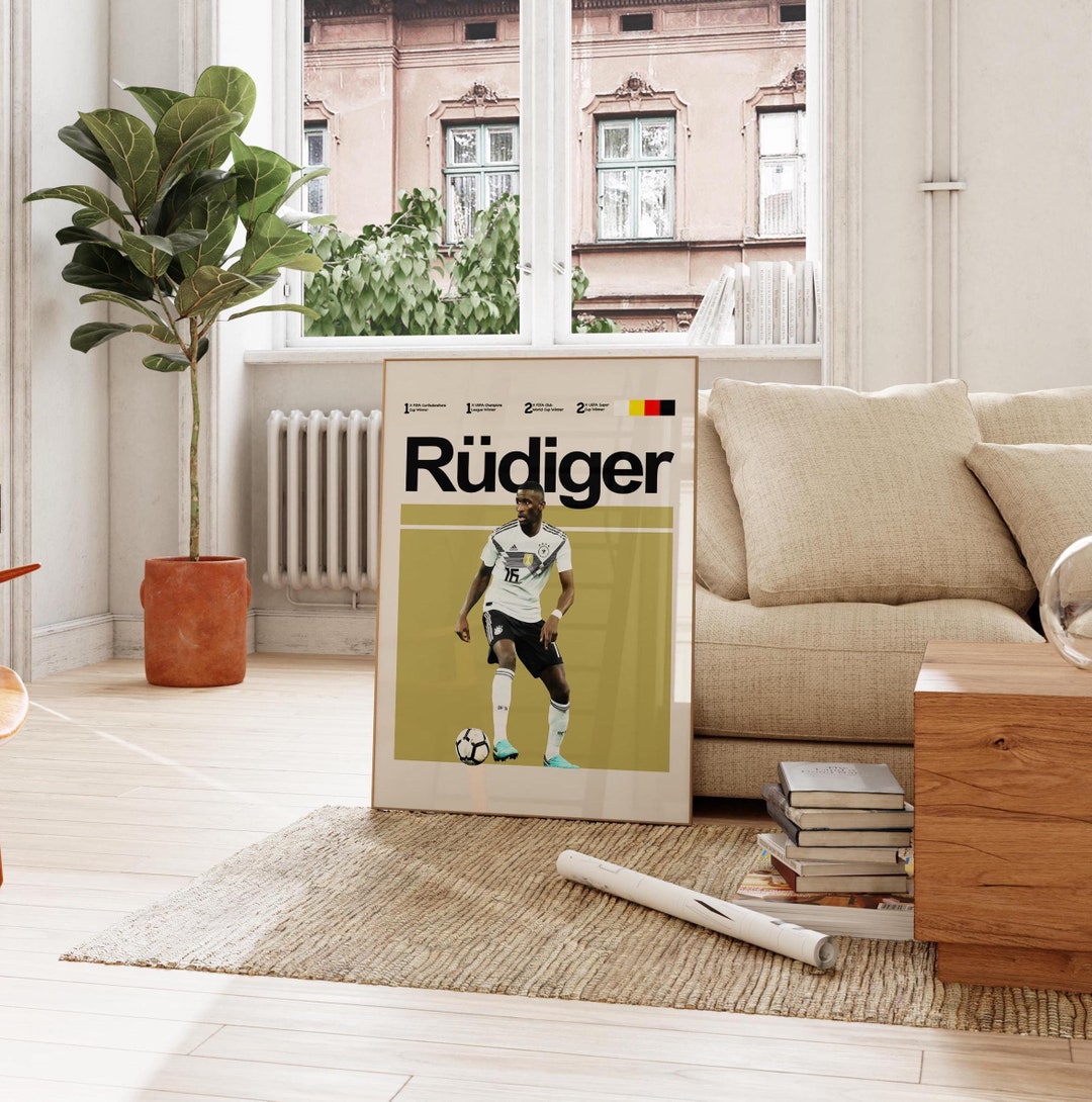 Antonio Rudiger Poster, Germany National Team Poster, Minimalist Wall ...