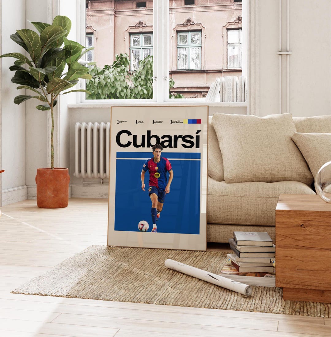 Pau Cubarsi Poster, Barcelona Football Team Poster, Cubarsi Printable ...