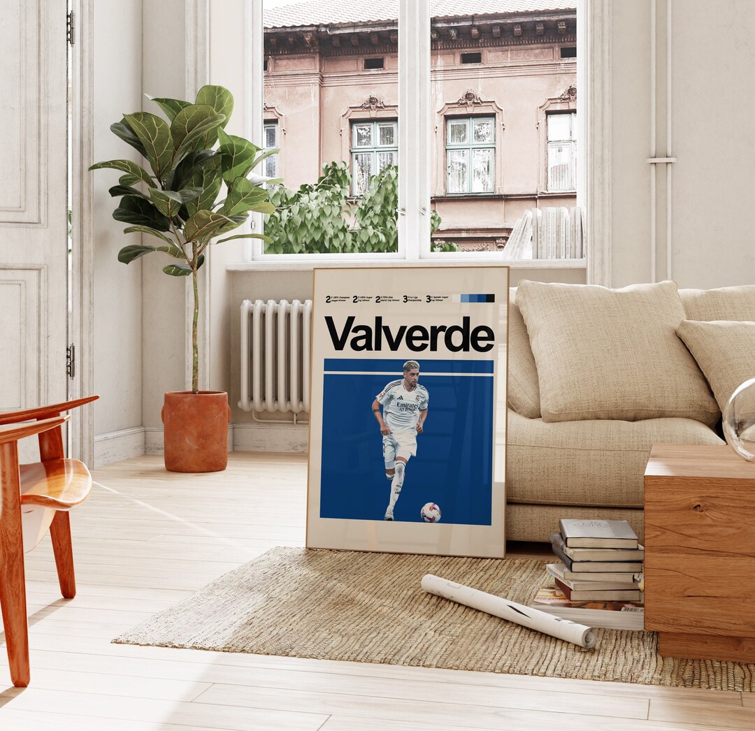 Federico Valverde Poster, Real Madrid Football Team, Football Wall ...