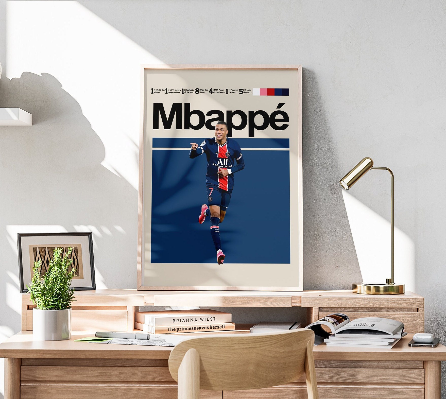 Póster Kylian Mbappé Fútbolista, Mbappe Fan, Mbappé PSG, Póster de ...