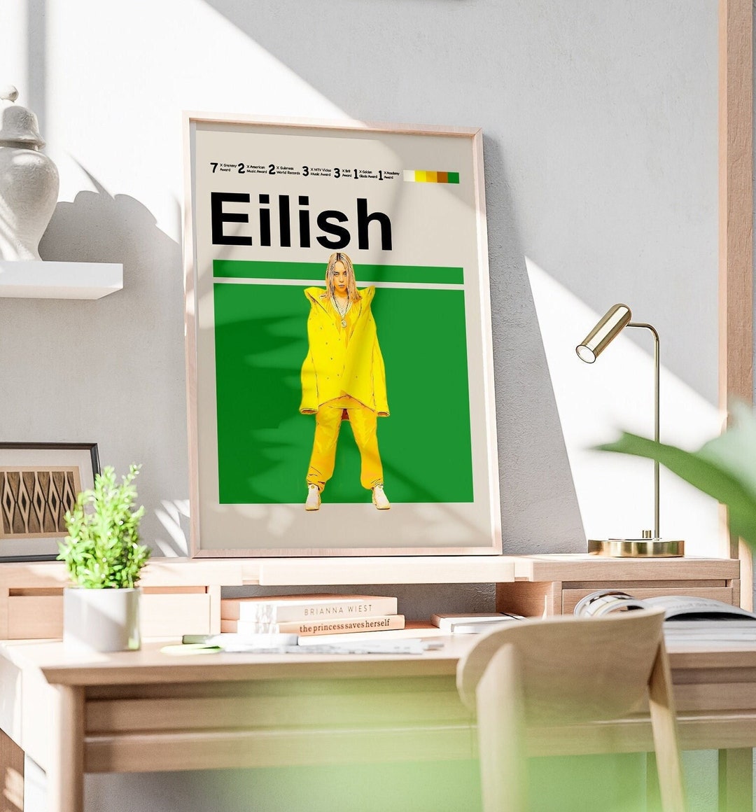 Billie Eilish Poster Musician Poster Billie Eilish Wall Art - Etsy