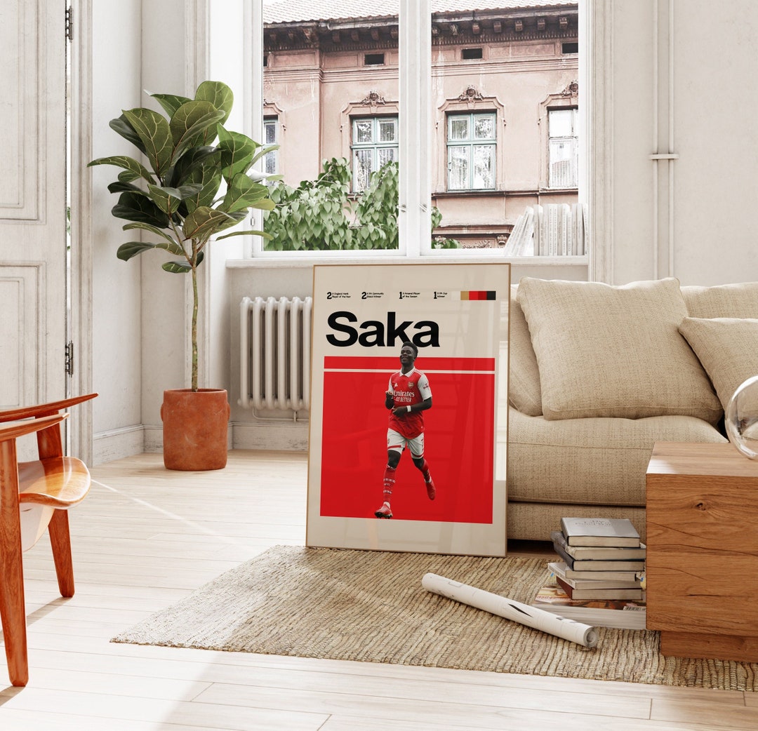Bukayo Saka Poster, Arsenal Poster, Digital Download Art, Printable ...