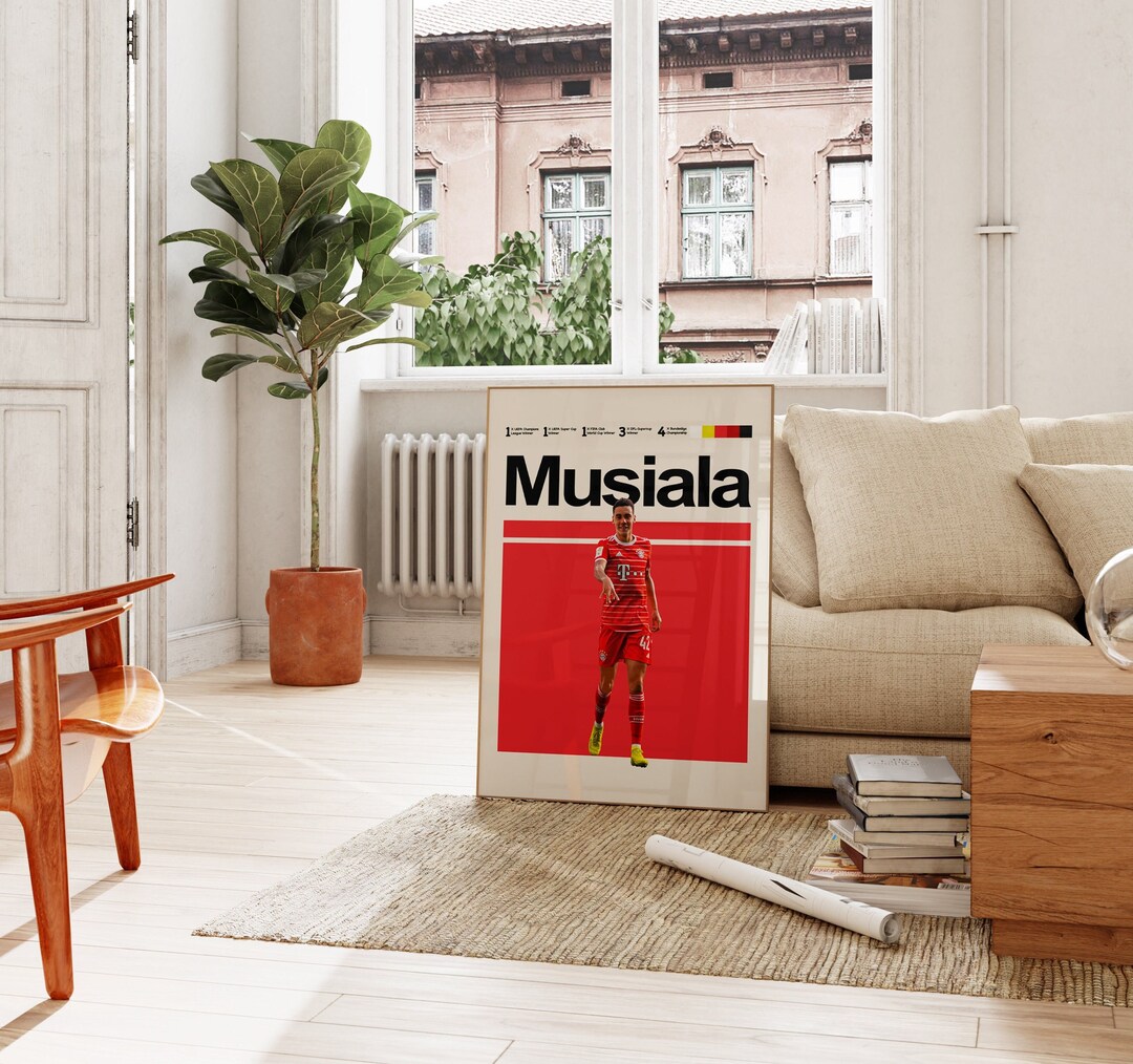 Jamal Musiala Poster, Bayern Munich Poster, Football Instant Download ...