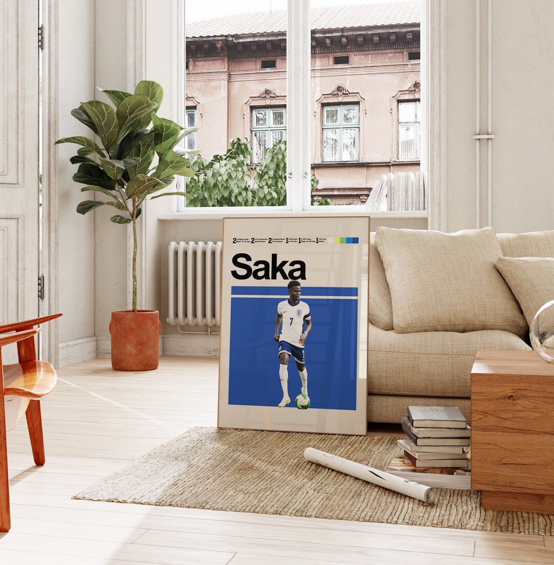 Bukayo Saka Poster, England Football Team Poster, Soccer Download ...