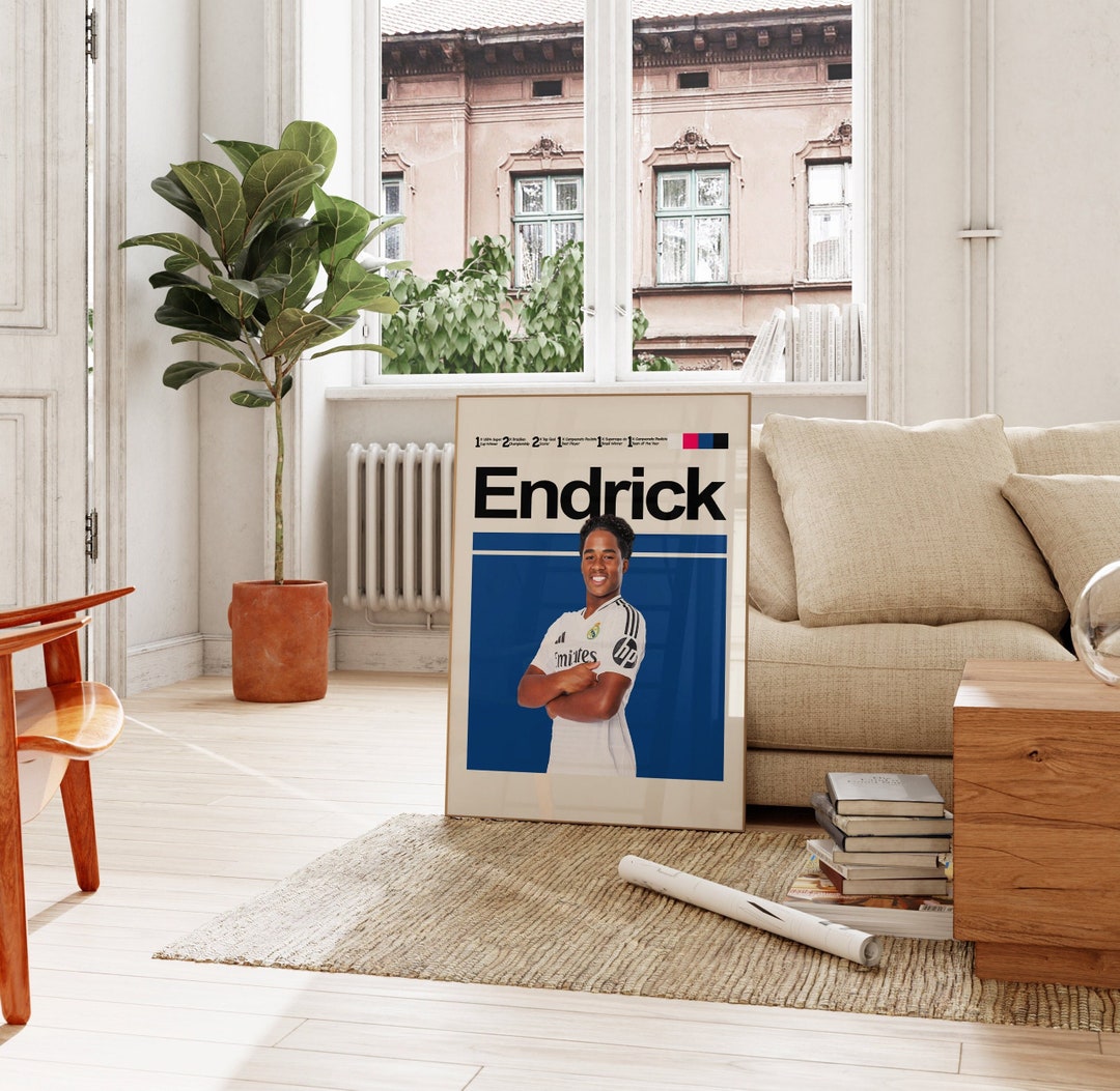 Endrick - Real Madrid Poster: Minimalist Soccer Art (digital Download ...