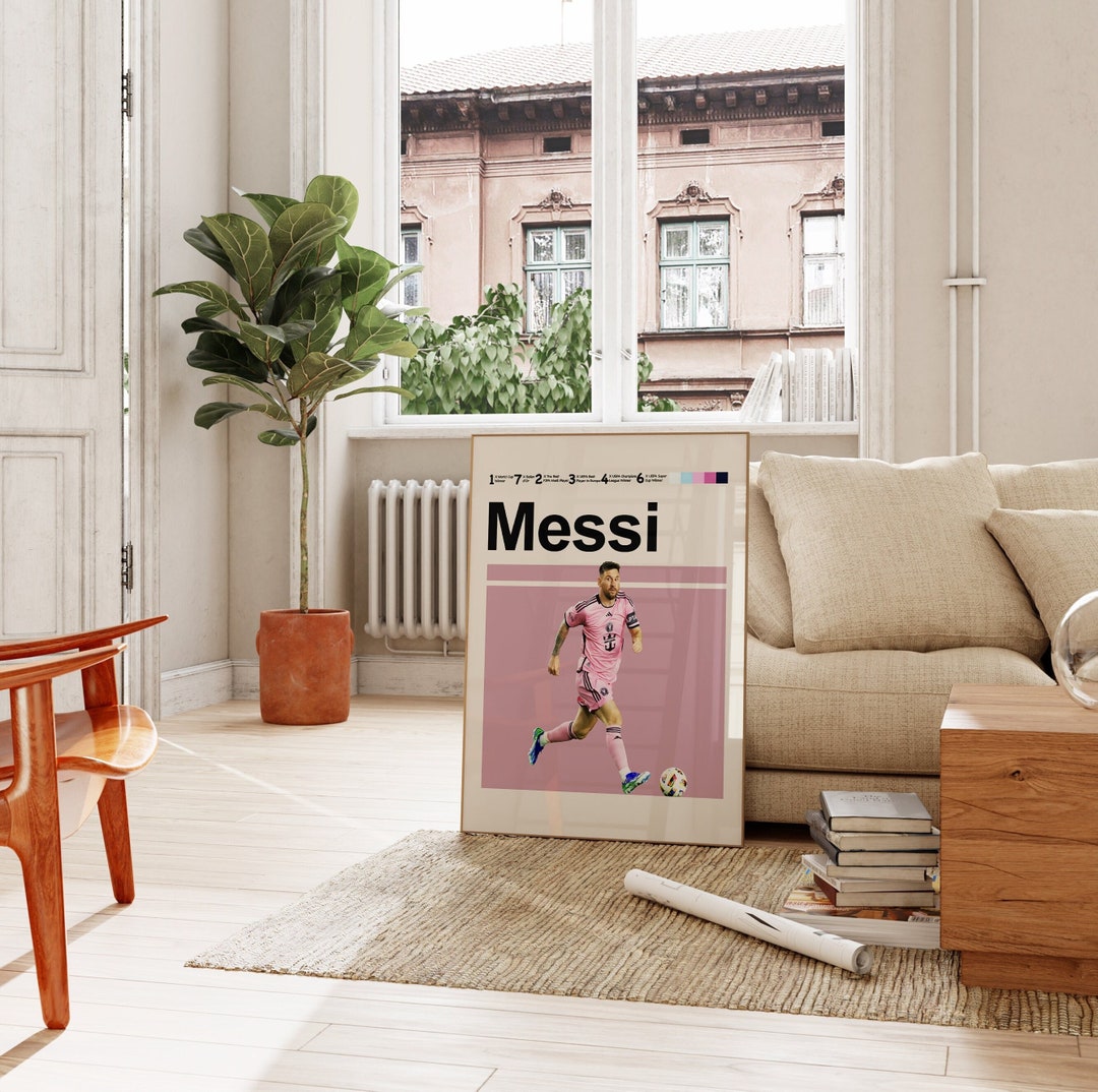 Lionel Messi Poster, Inter Miami Football Team, Football Wall Poster ...