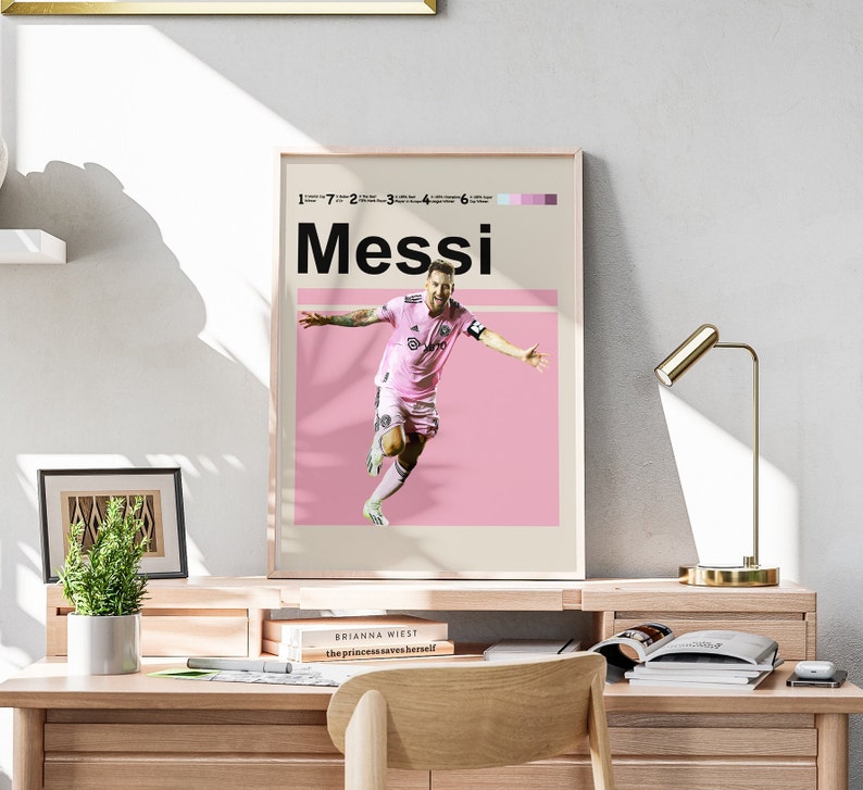 Lionel Messi Poster, Inter Miami Poster, Football Wall Poster .lionel ...