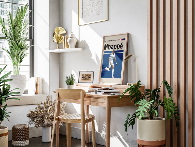 Kylian Mbappe Poster, Real Madrid Print Art, Football Home Decor ...