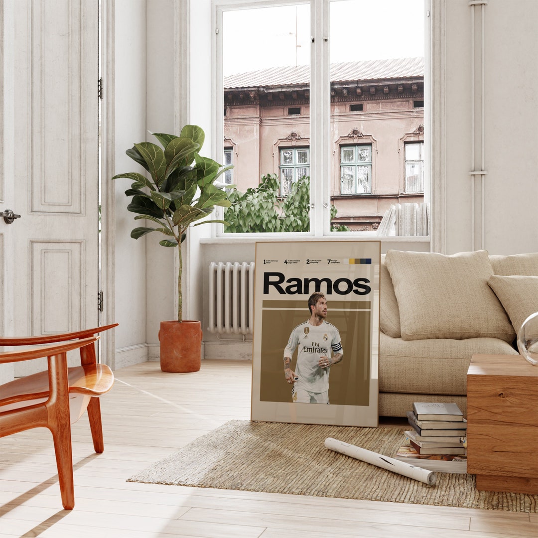 Sergio Ramos Poster, Real Madrid Poster, Football Wall Poster, Ramos ...