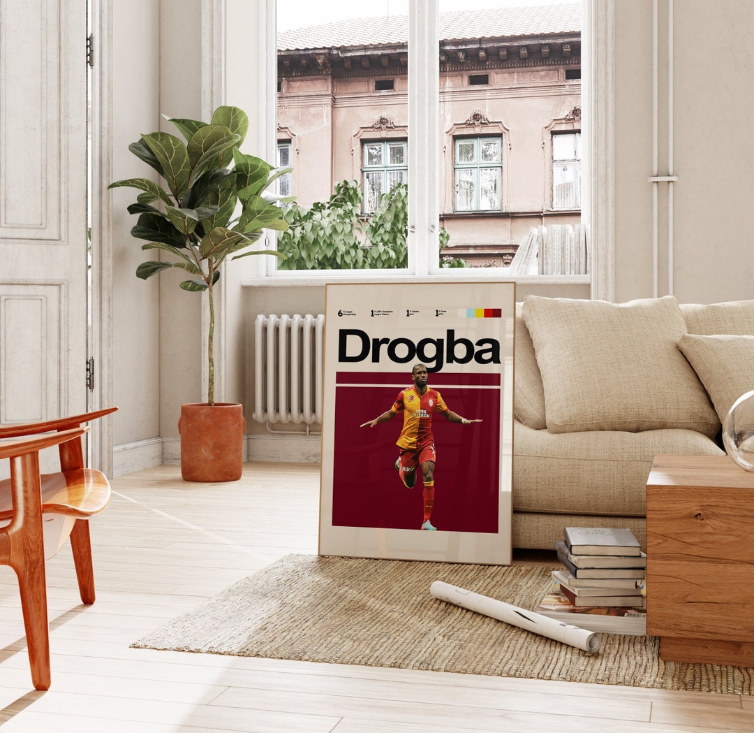 Didier Drogba Poster, Galatasaray Legends, Football Wall Poster ...