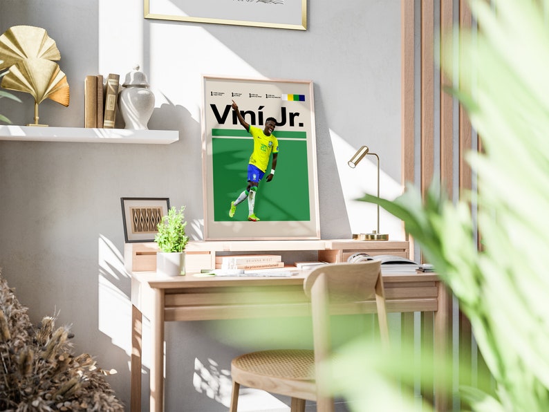 Vinícius Junior Poster, Soccer Print Art, Football Legend Art (digital ...