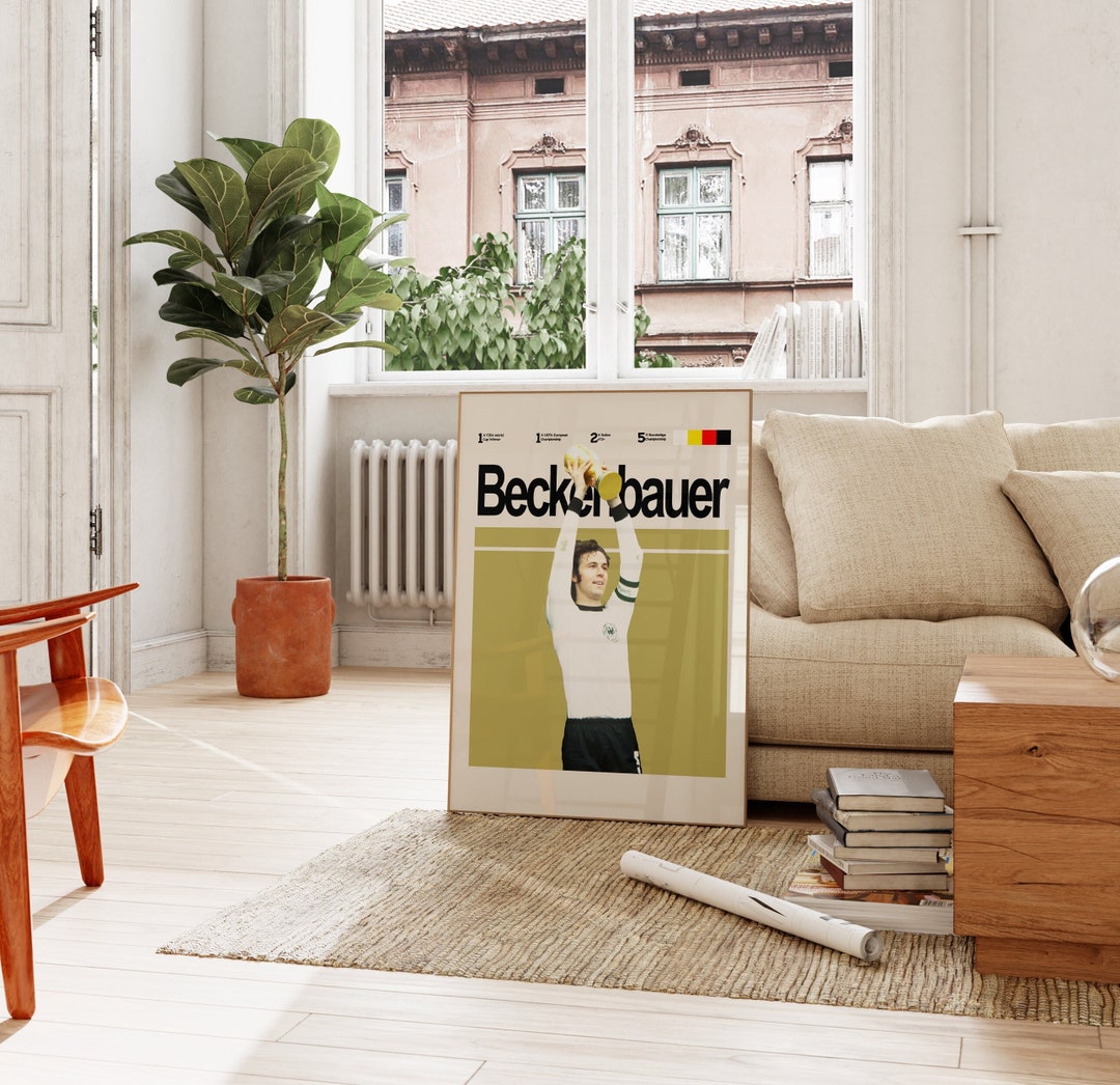 Franz Beckenbauer Poster, Soccer Print Art, Football Legend Poster ...