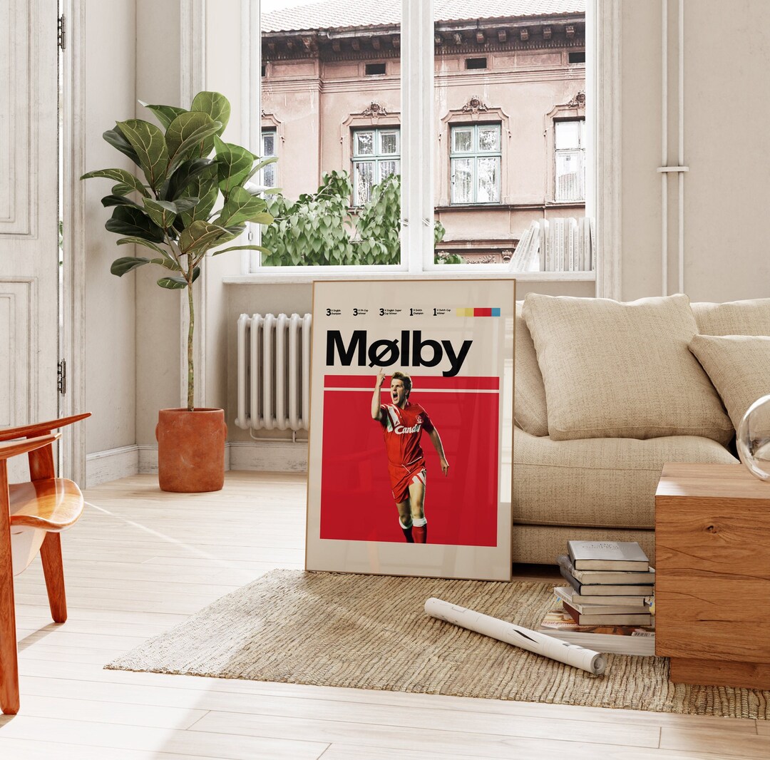 Jan Mølby Poster. Liverpool Poster, Digital Home Decor, Digital Print ...